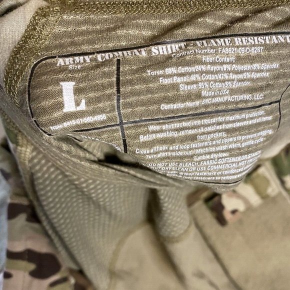 U.S. Army | Shirts | Massif Flame Resistant Army Combat Shirt Acs Fr ...